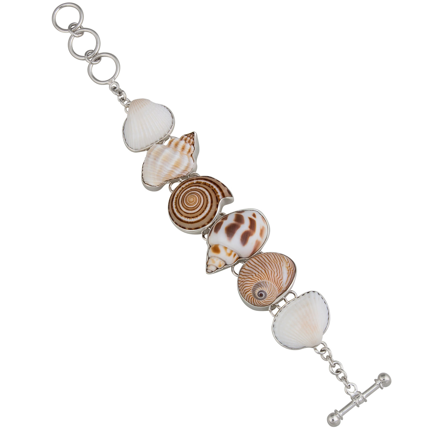 Sterling Silver Multi-Shell Bracelet - Charles Albert Inc