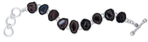 Sterling Silver Tabasco Geode Bracelet